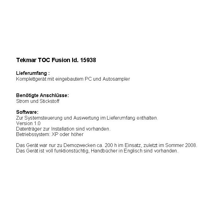 Tekmar TOC Fusion used with warranty. Used Tekmar TOC Fusion from ...