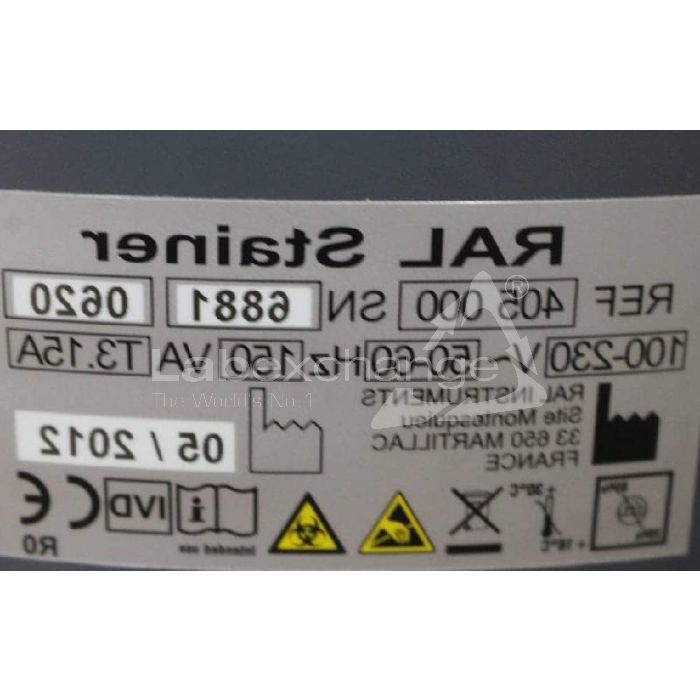 RAL Diagnostics RAL Stainer Automated Staining Sys used with warranty ...