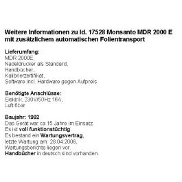 Monsanto MDR 2000 E used with warranty. Used Monsanto MDR 2000 E from ...